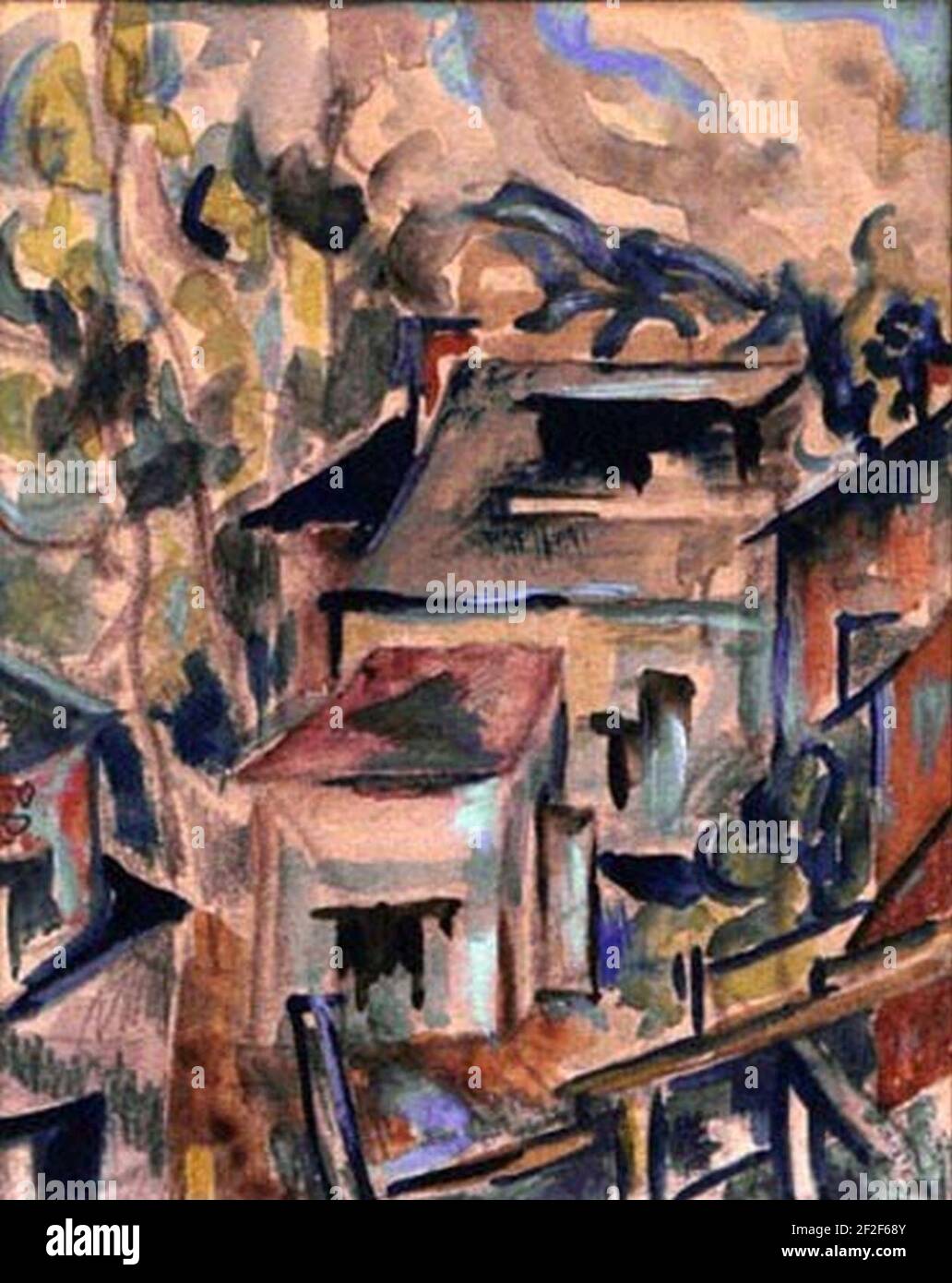 Preston Dickinson - Old Barns (c. 1918 Stock Photo - Alamy