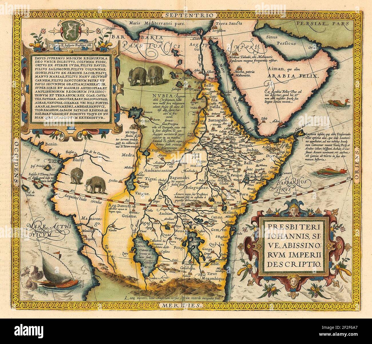 Prester John map Stock Photo - Alamy