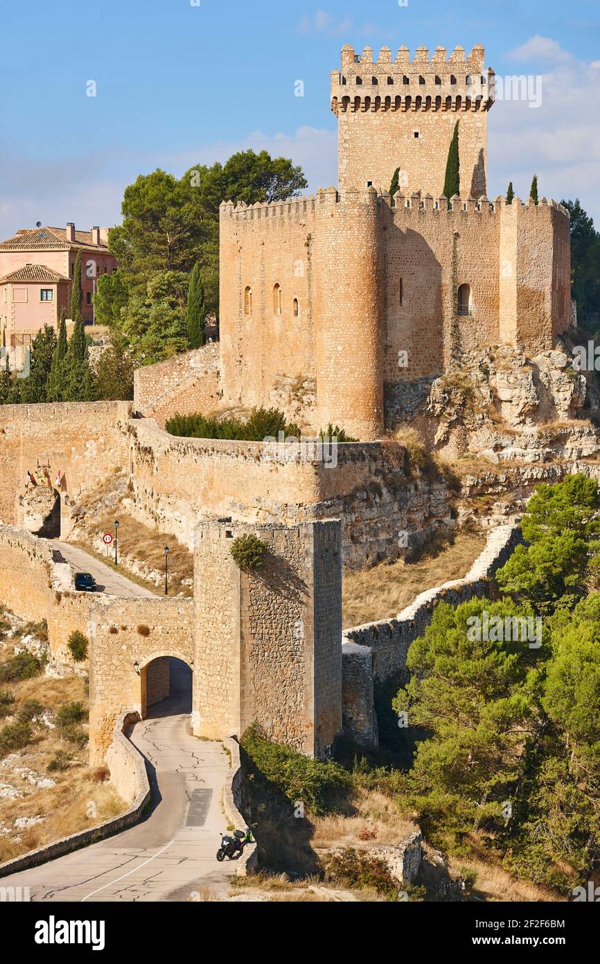 Spanish picturesque medieval fortress and tower in Alarcon, Cuenca ...