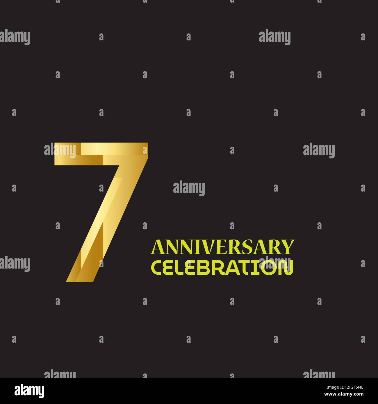 7 YEAR ANNIVERSARY CELEBRATION VECTOR DESIGN TEMPLATE ILLUSTRATION ...