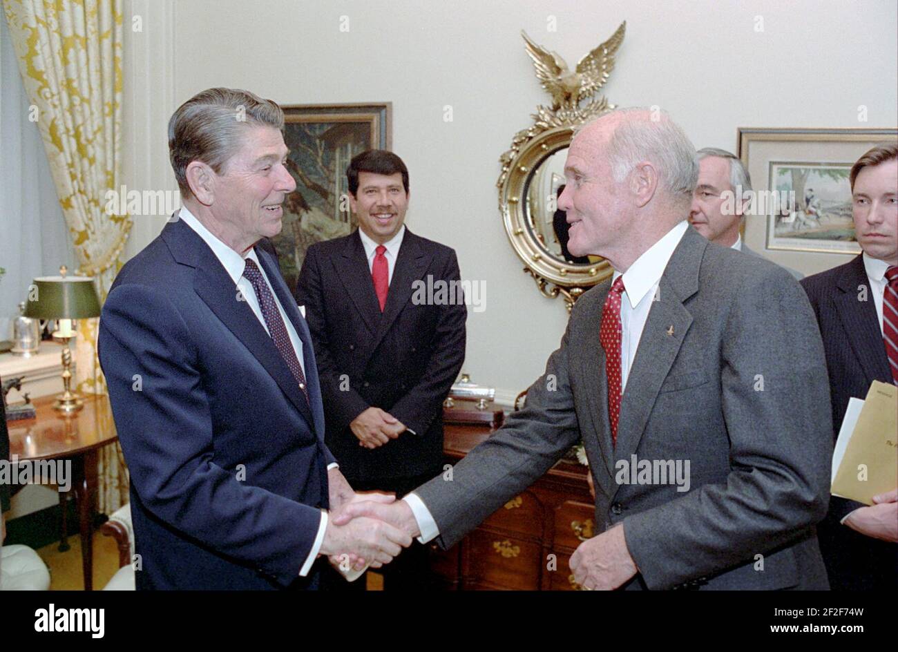Gorbachev Reagan Handshake Clipart