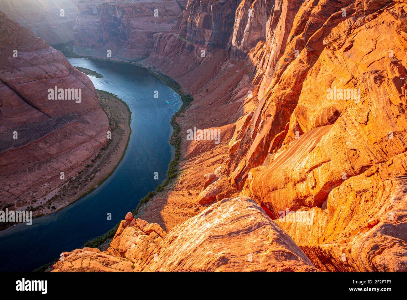 Famous hiking place. Horseshoe Bend, Page, Arizona. Horse Shoe Bend on ...