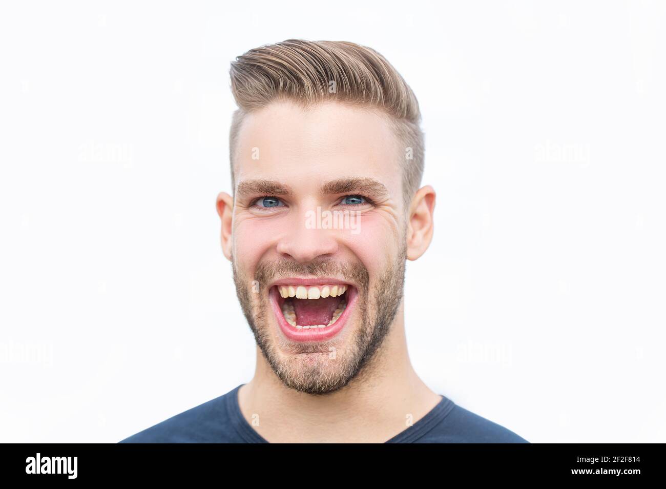 Happy smiling man. People positive emotions. Cheerful gay guy Stock ...