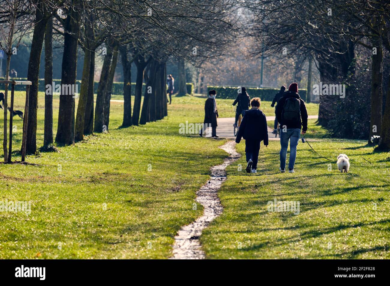 Aged peoples walking park hi-res stock photography and images - Alamy