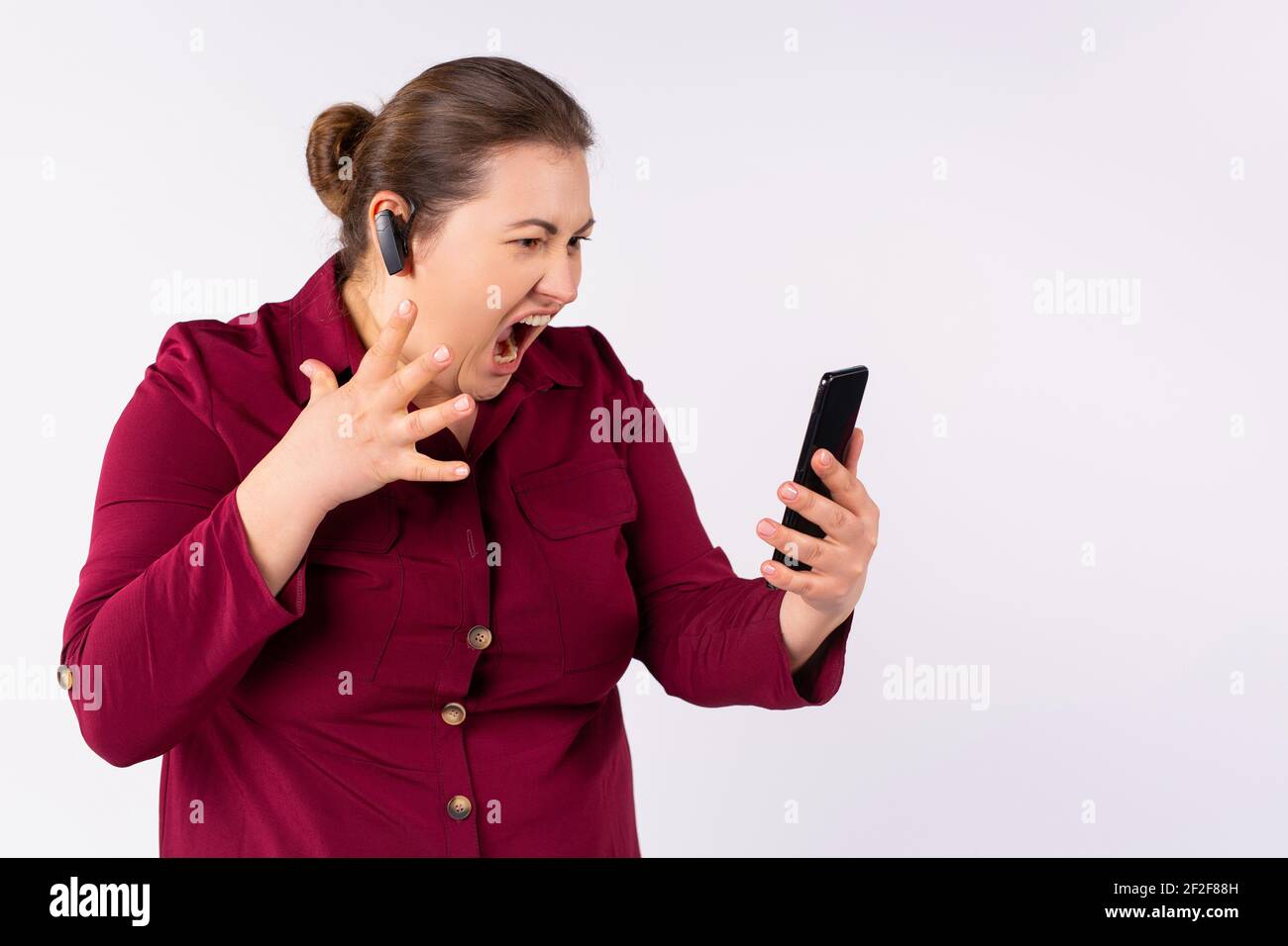 Troubled overweight woman in hi-res stock photography and images - Alamy