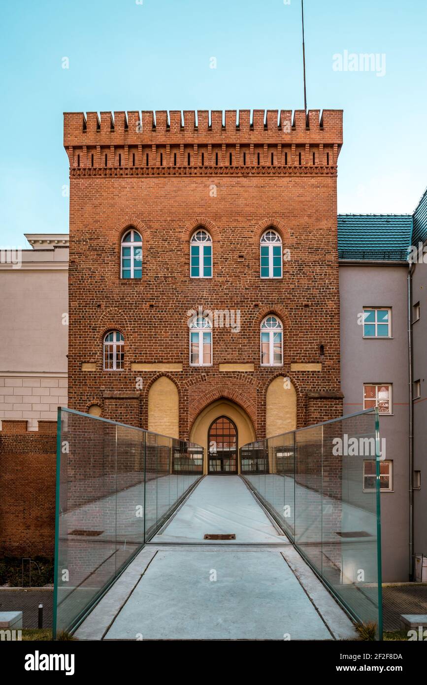 A vertical shot of the Upper Castle in Opole at the Copernicus Square ...