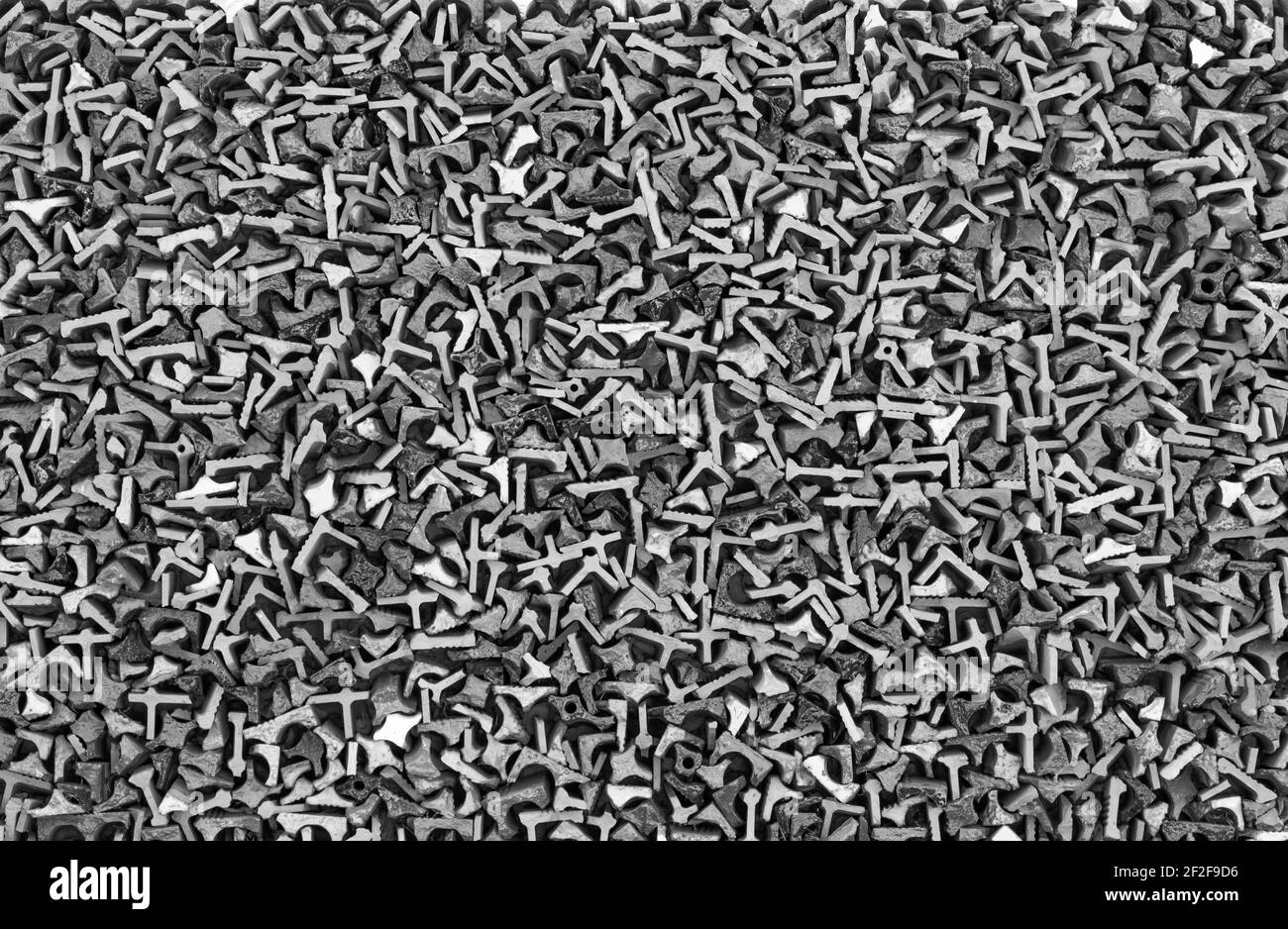 A top view of thousands of gray ceramic shards Stock Photo - Alamy