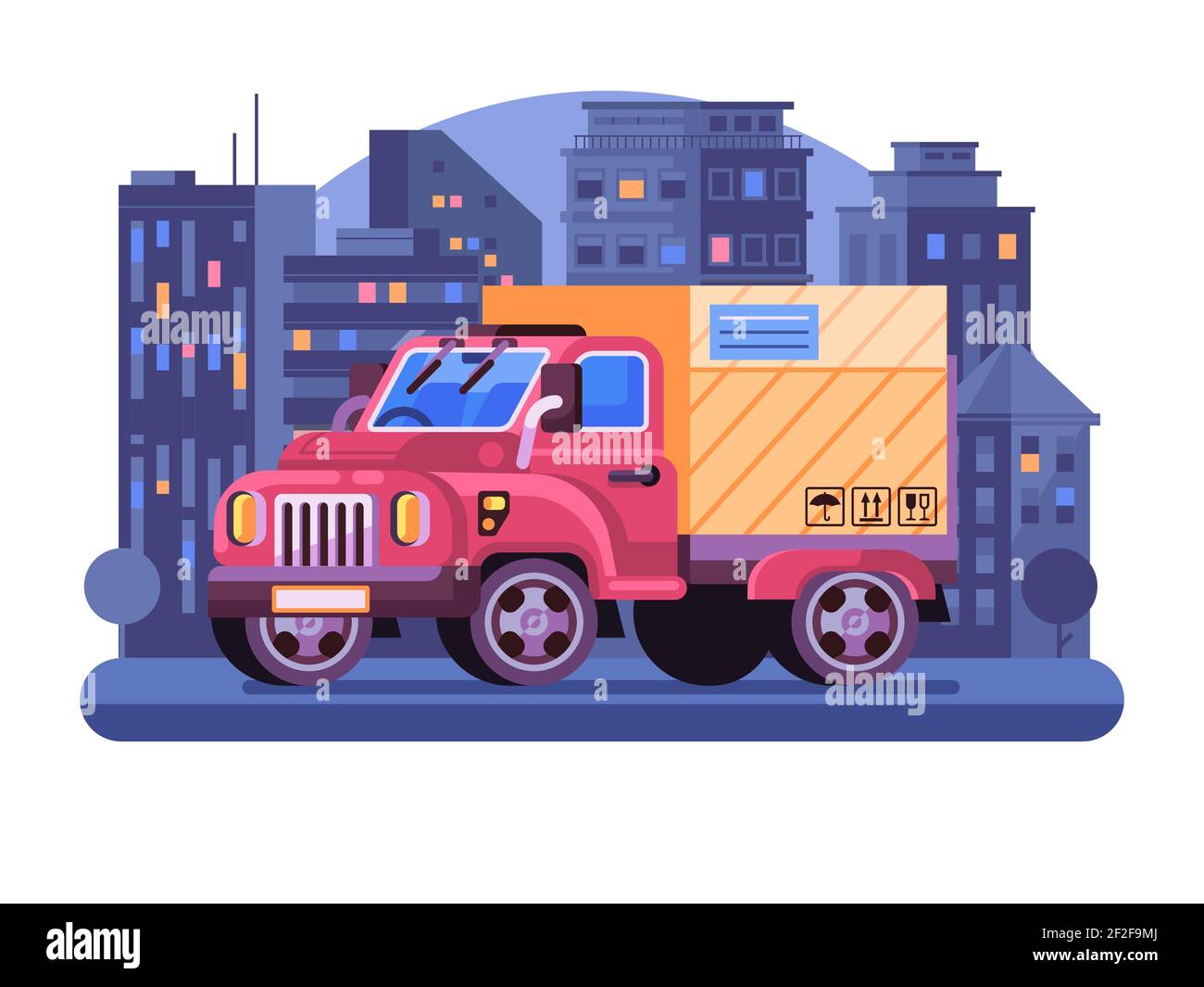 Street delivery van Cut Out Stock Images & Pictures - Alamy