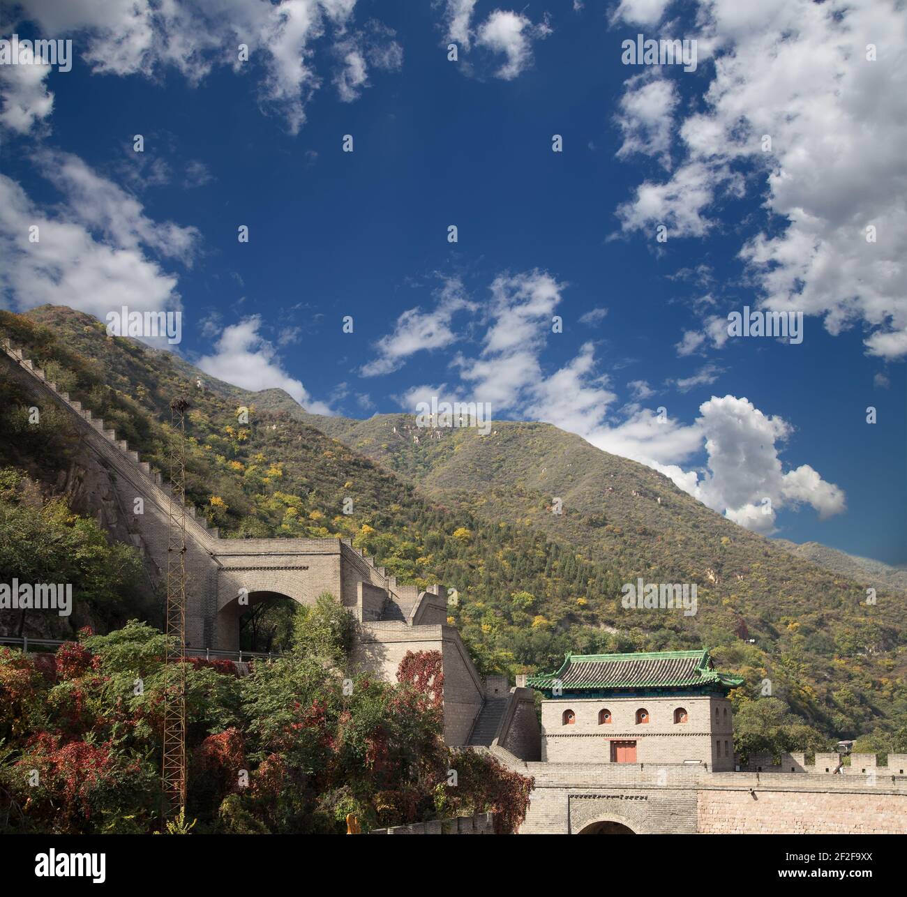 View of one of the most scenic sections of the Great Wall of China ...