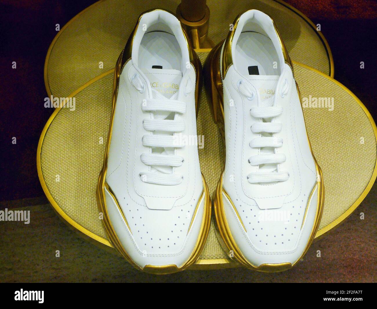 SHOES ON DISPLAY AT DOLCE GABBANA BOUTIQUE IN CONDOTTI STREET Stock ...
