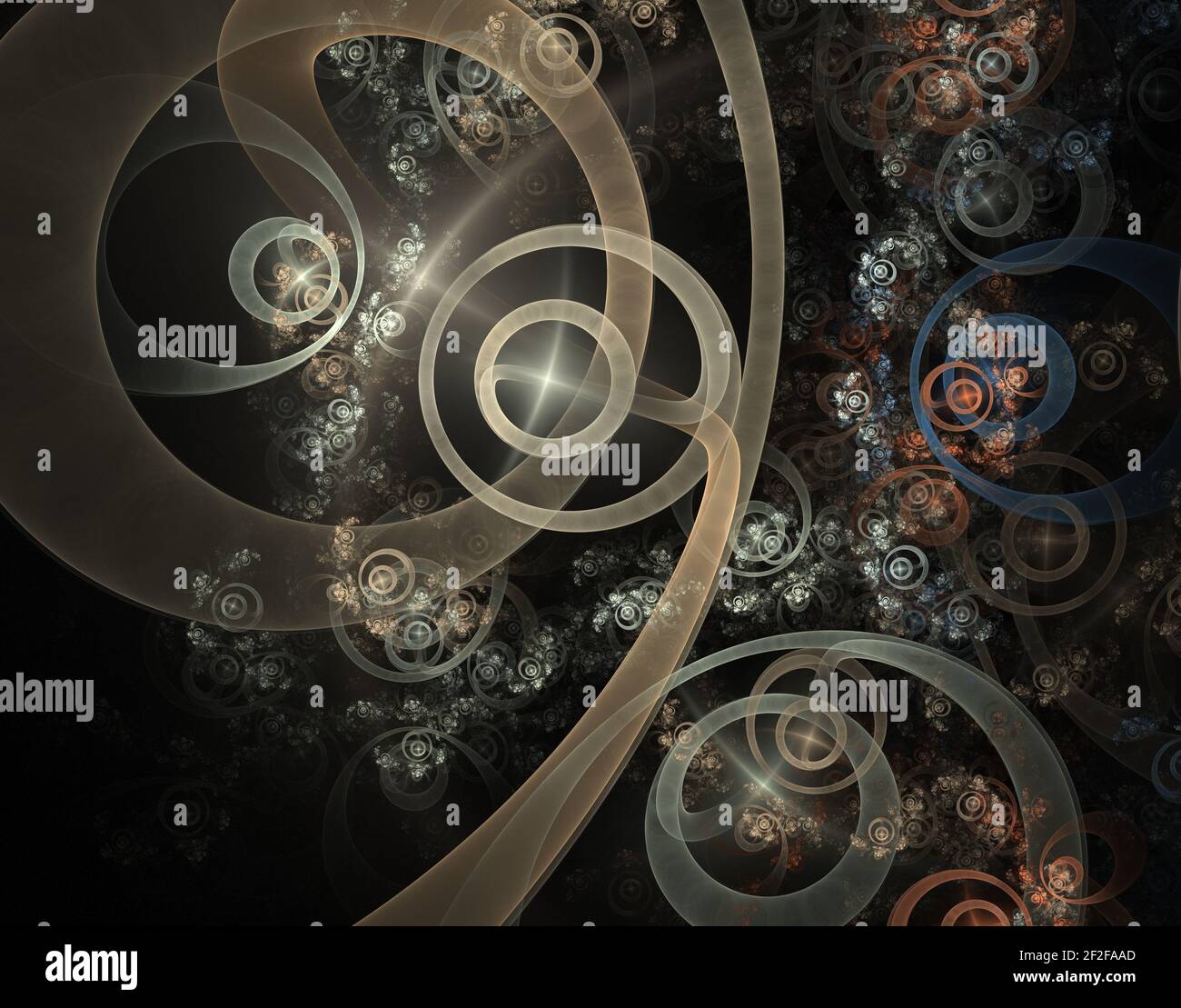 Bright abstract background Tape with circles, curls and flowers ...