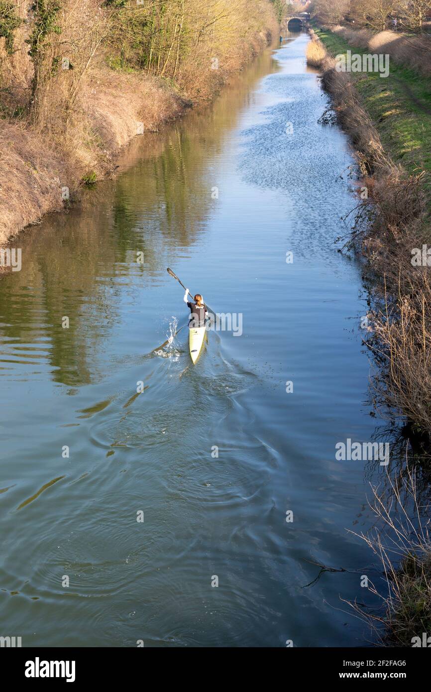 Woman canoe from behind hi-res stock photography and images - Alamy