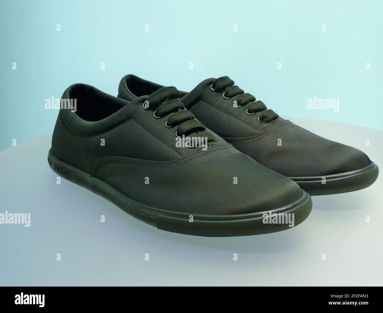 SHOES ON DISPLAY AT PRADA BOUTIQUE IN CONDOTTI STREET Stock Photo - Alamy