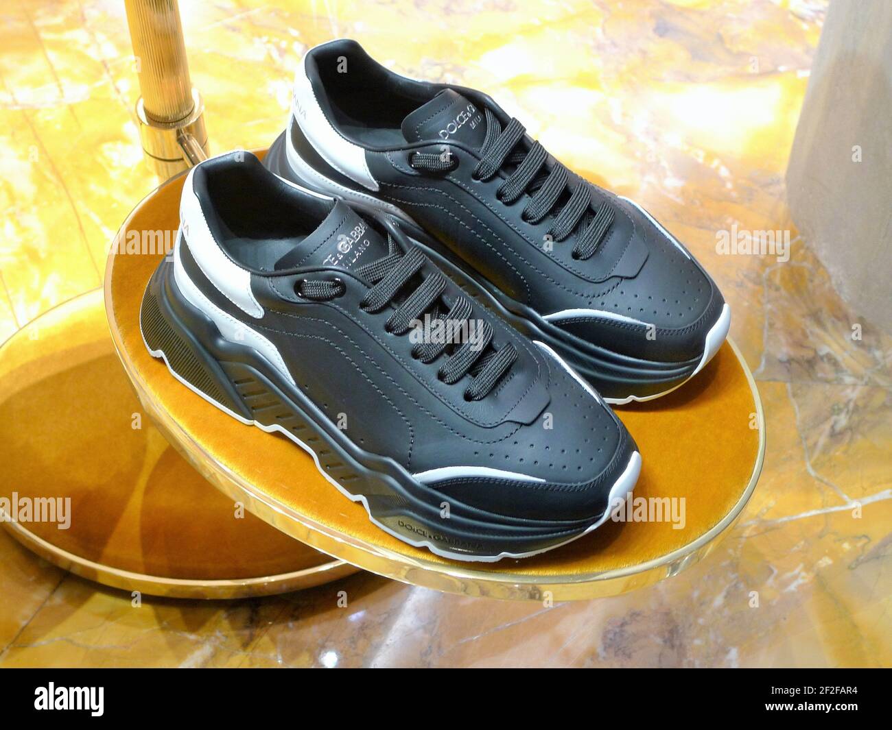 SHOES ON DISPLAY AT DOLCE GABBANA BOUTIQUE IN SPAGNA SQUARE Stock Photo ...