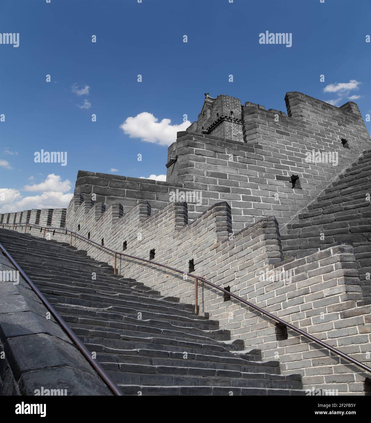 View of one of the most scenic sections of the Great Wall of China ...