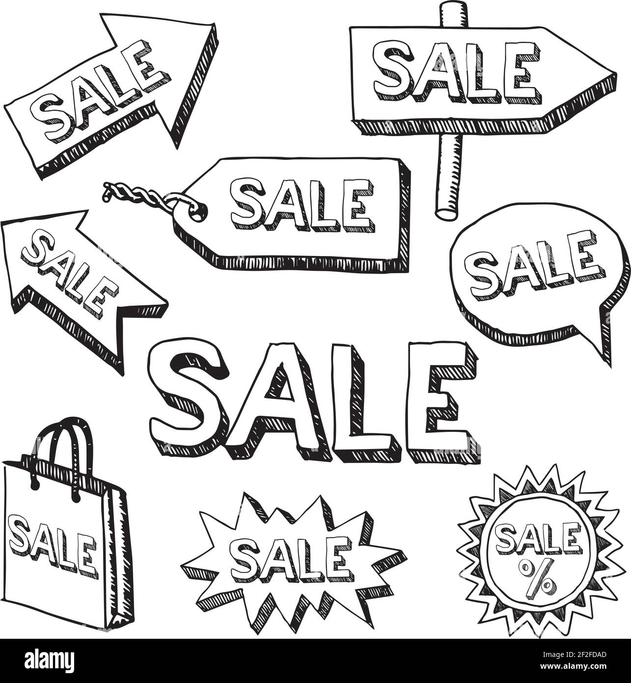 Monochrome Creative Realistic Poster with different arrows and word ...