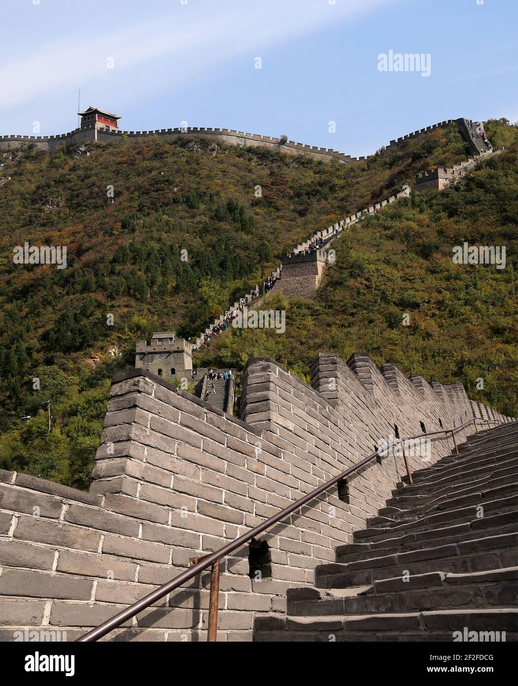 View of one of the most scenic sections of the Great Wall of China ...
