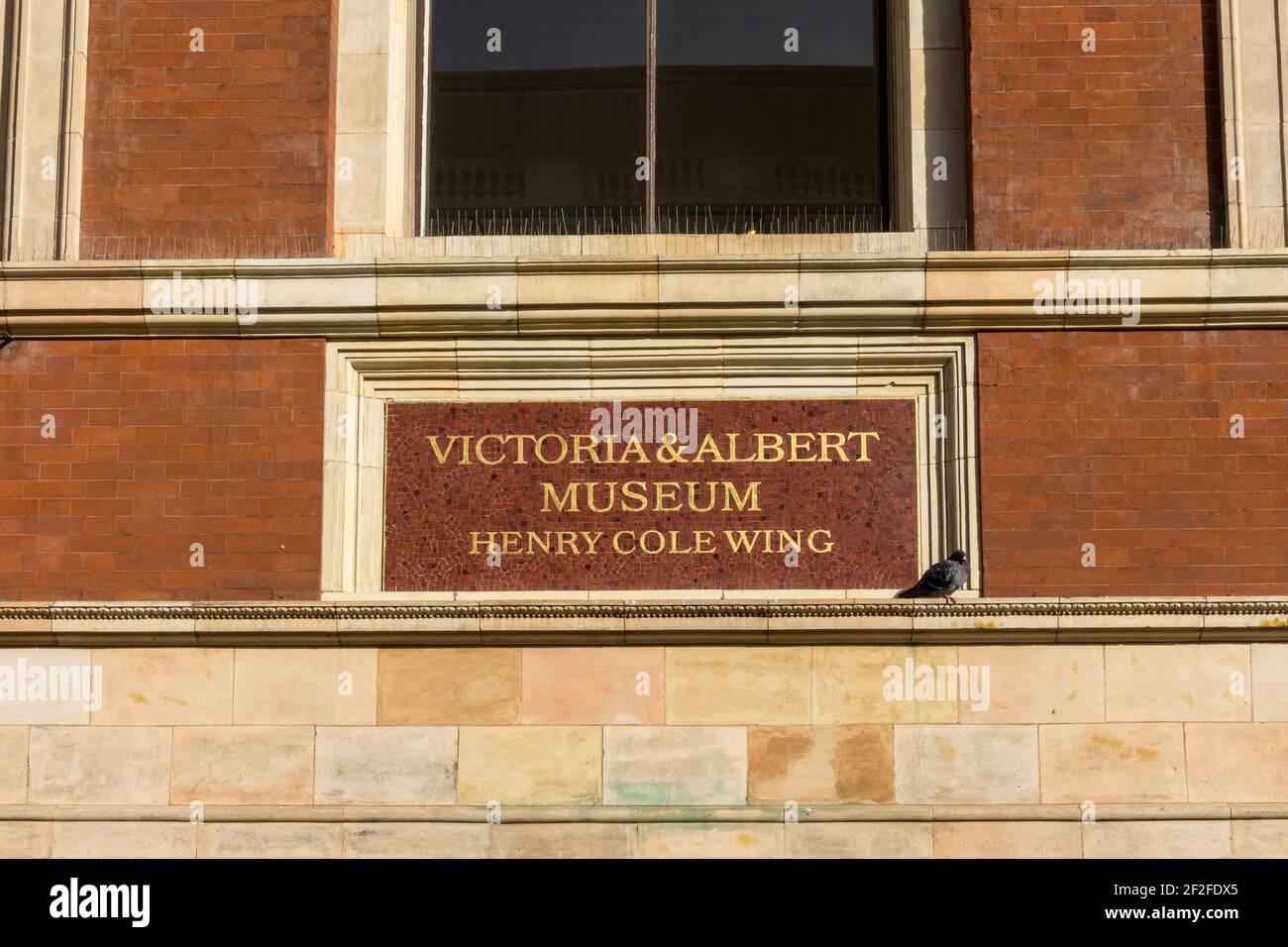 Sign for the Henry Cole Wing, Victoria & Albert Museum, London; named ...