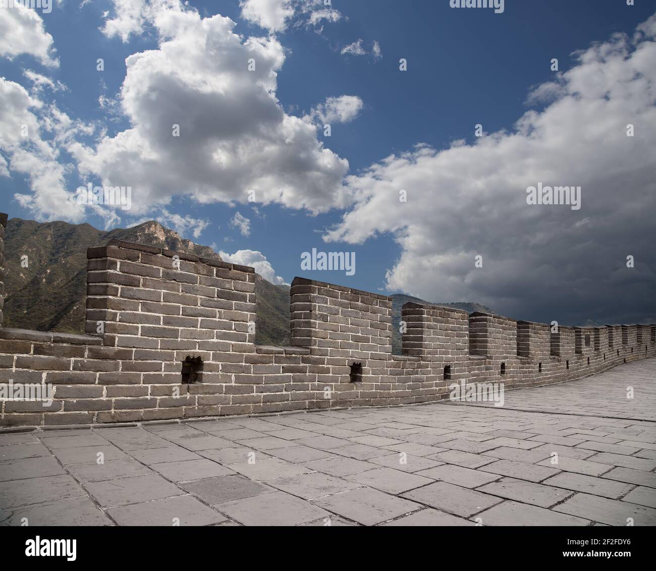 View of one of the most scenic sections of the Great Wall of China ...