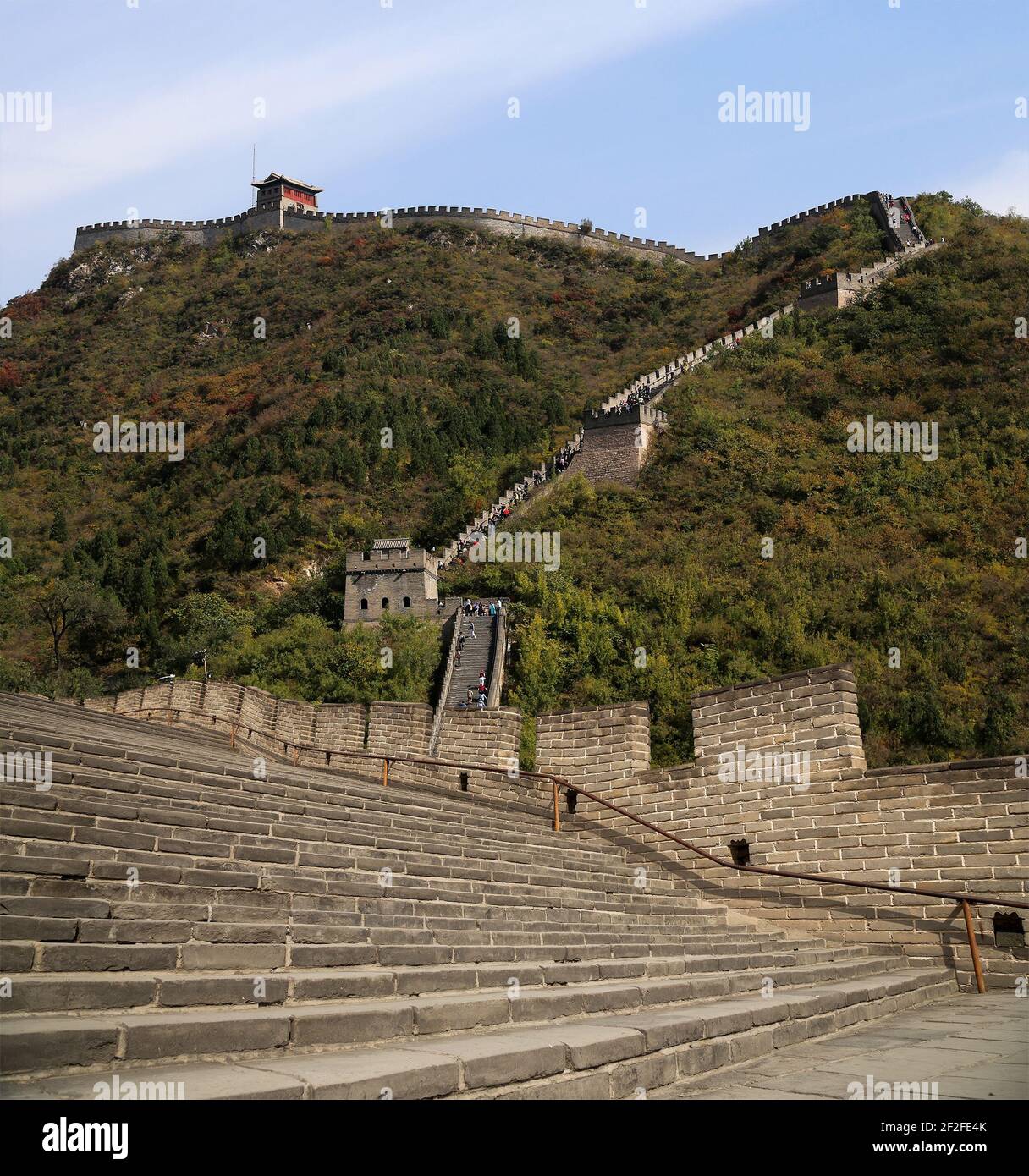 View of one of the most scenic sections of the Great Wall of China ...