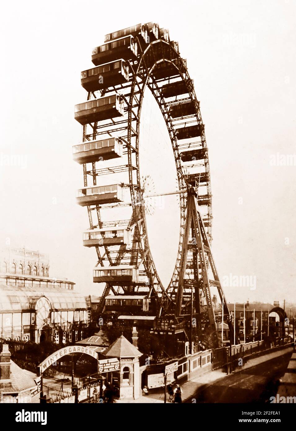 The Great Wheel, Blackpool, probably late 1890s Stock Photo - Alamy