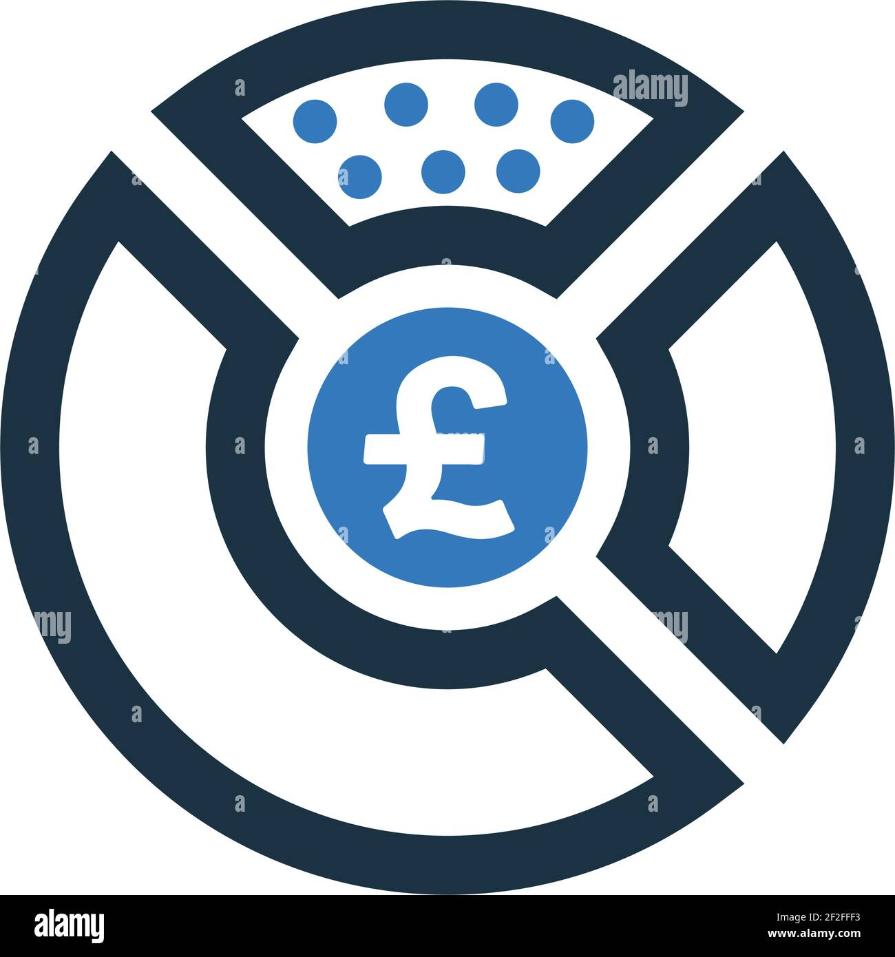 Statistics, analysis, pound sterling pie chart icon. Perfect use for ...