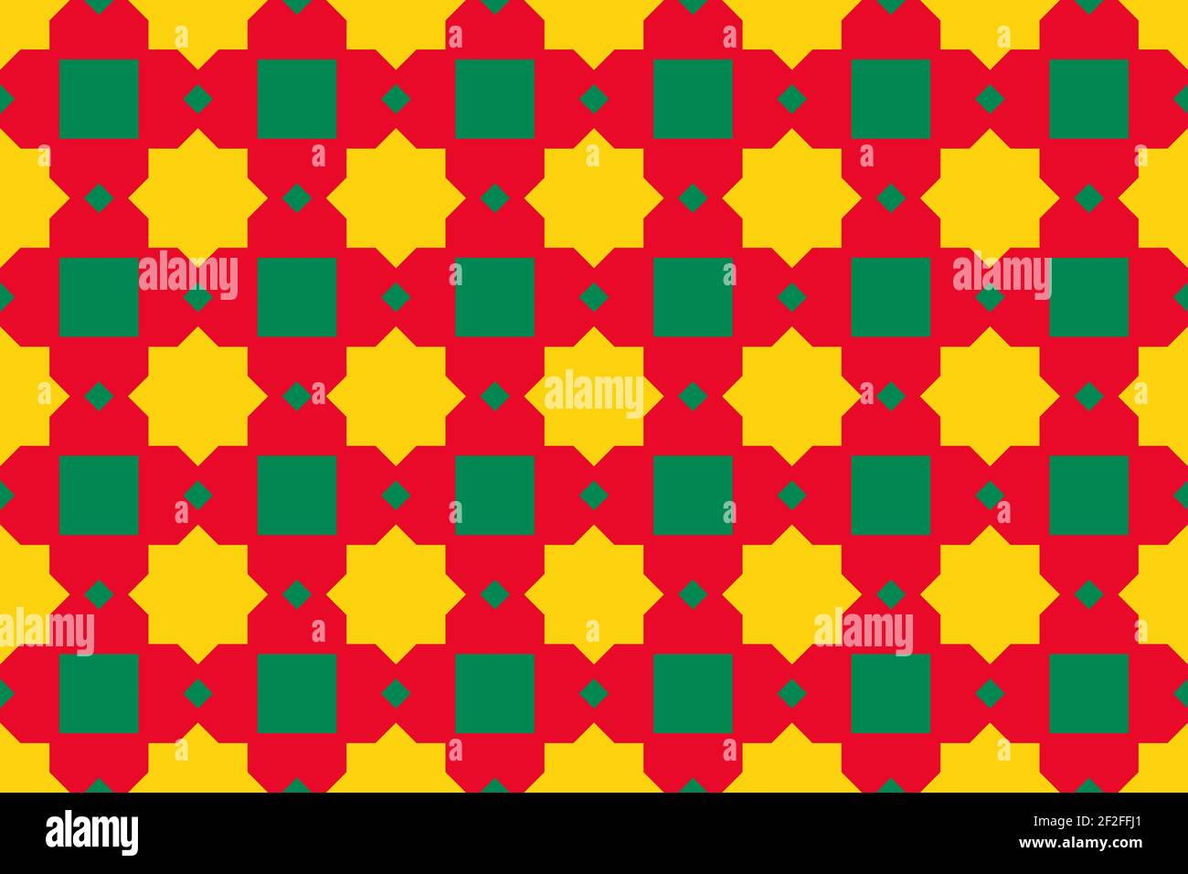 Simple geometric pattern in the colors of the national flag of Benin Stock Photo - Alamy