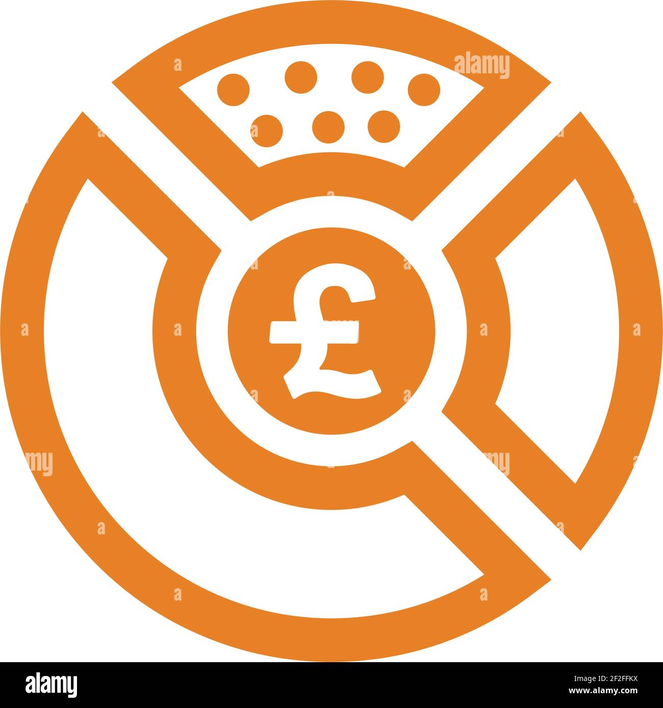 Statistics, analysis, pound sterling pie chart icon. Perfect use for ...