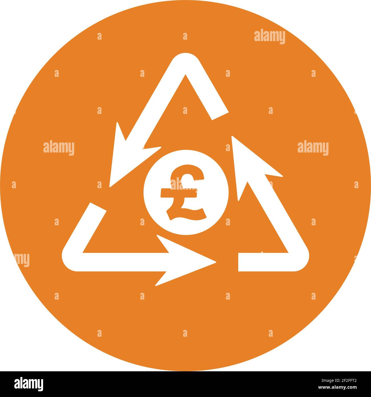 Pound sterling arrow cycle icon. Beautiful design and fully editable ...