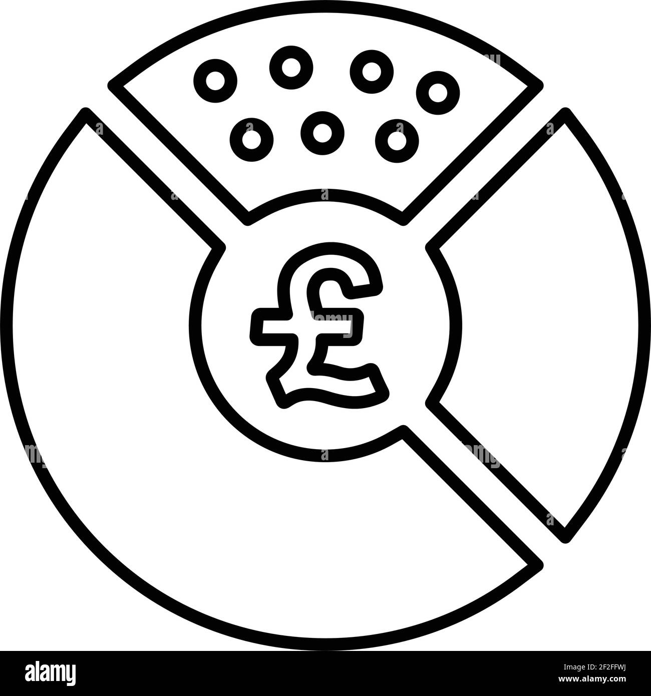 Statistics, analysis, pound sterling pie chart icon. Perfect use for ...