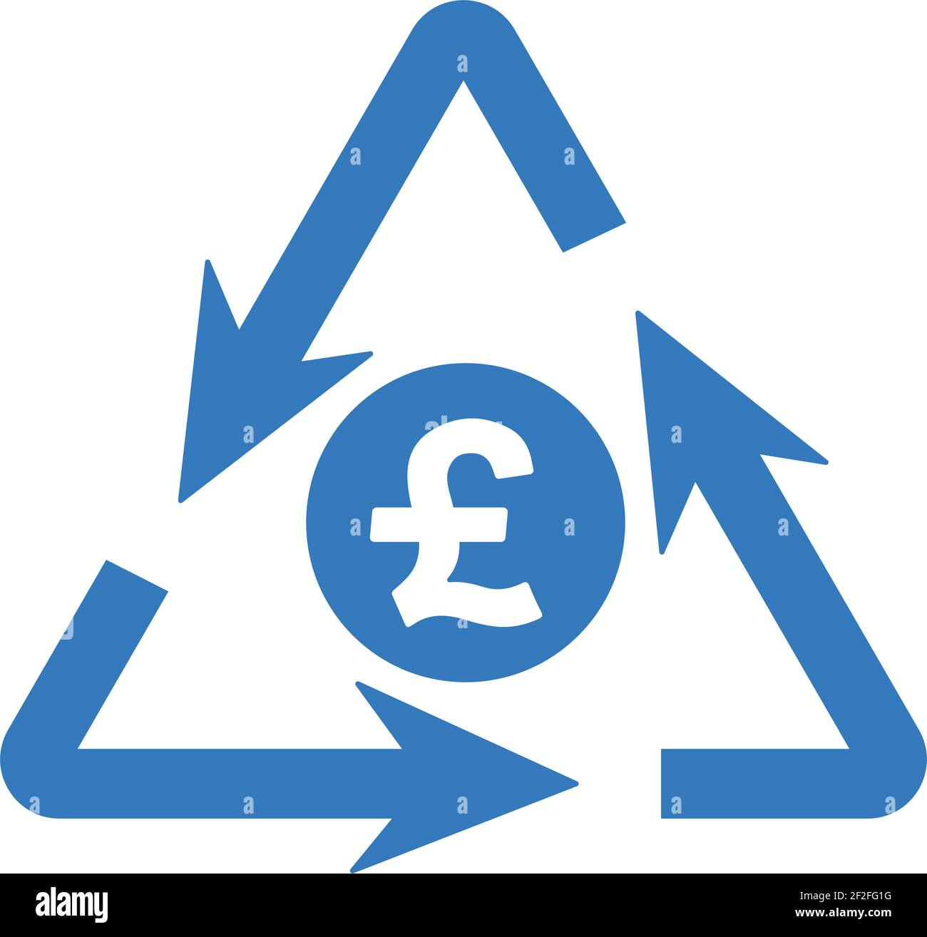 Pound sterling arrow cycle icon. Beautiful design and fully editable ...