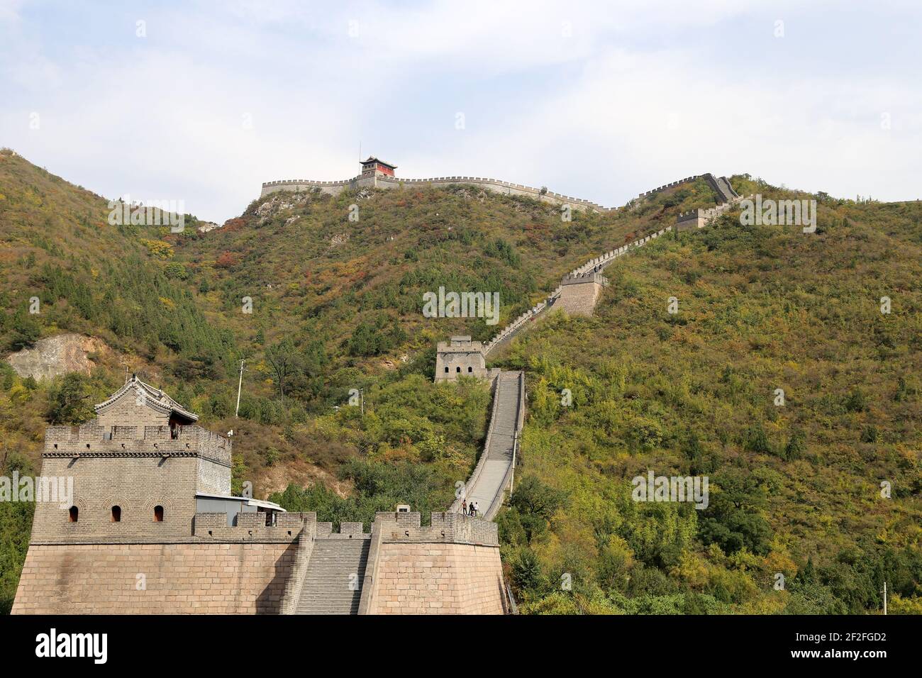 View of one of the most scenic sections of the Great Wall of China ...