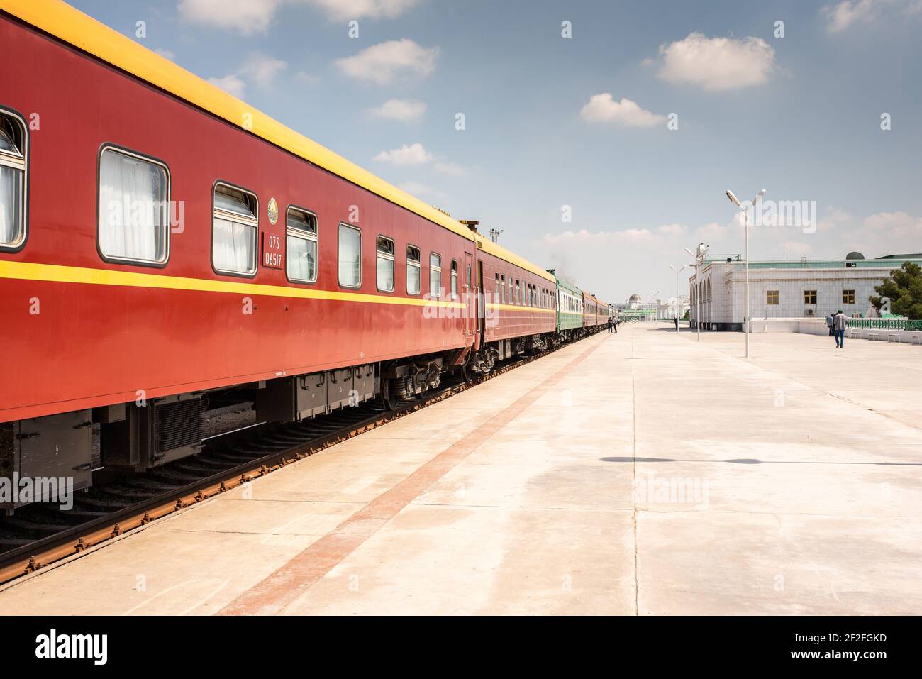 Train, Orient Express, Uzbekistan, train station Stock Photo - Alamy