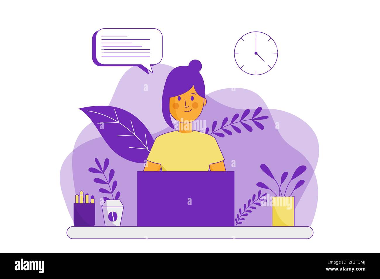 Smiling telemarketing customer service Stock Vector Images - Alamy