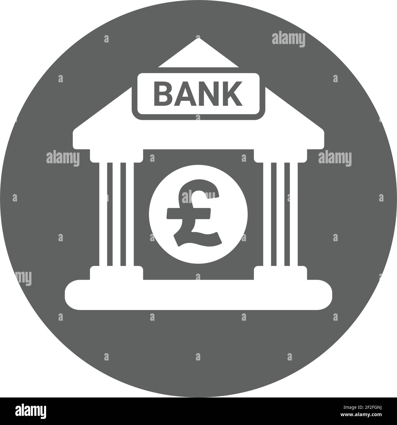 Pound sterling, bank building icon. Beautiful design and fully editable ...