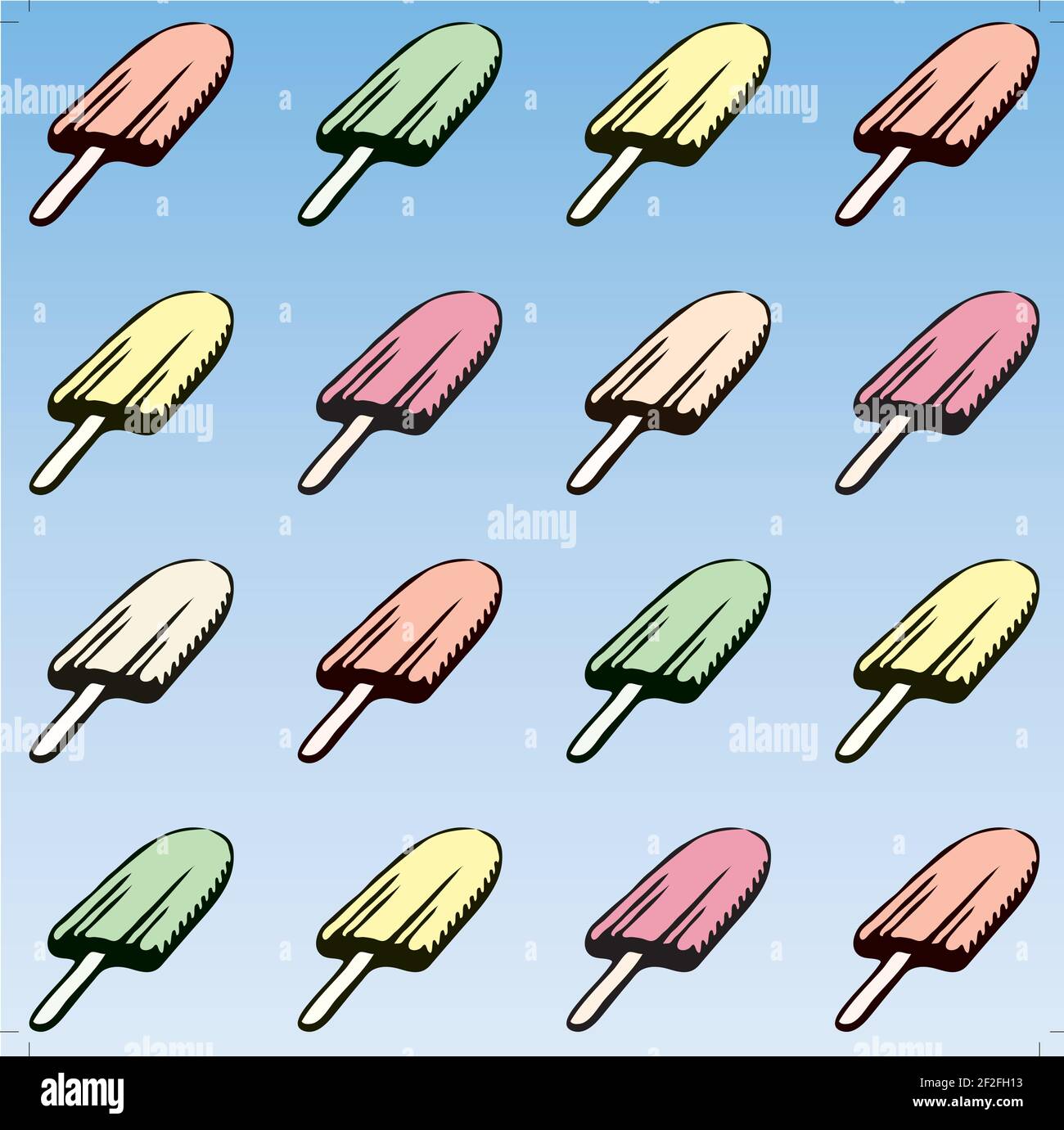 Ice cream popsicle hand Stock Vector Images - Alamy