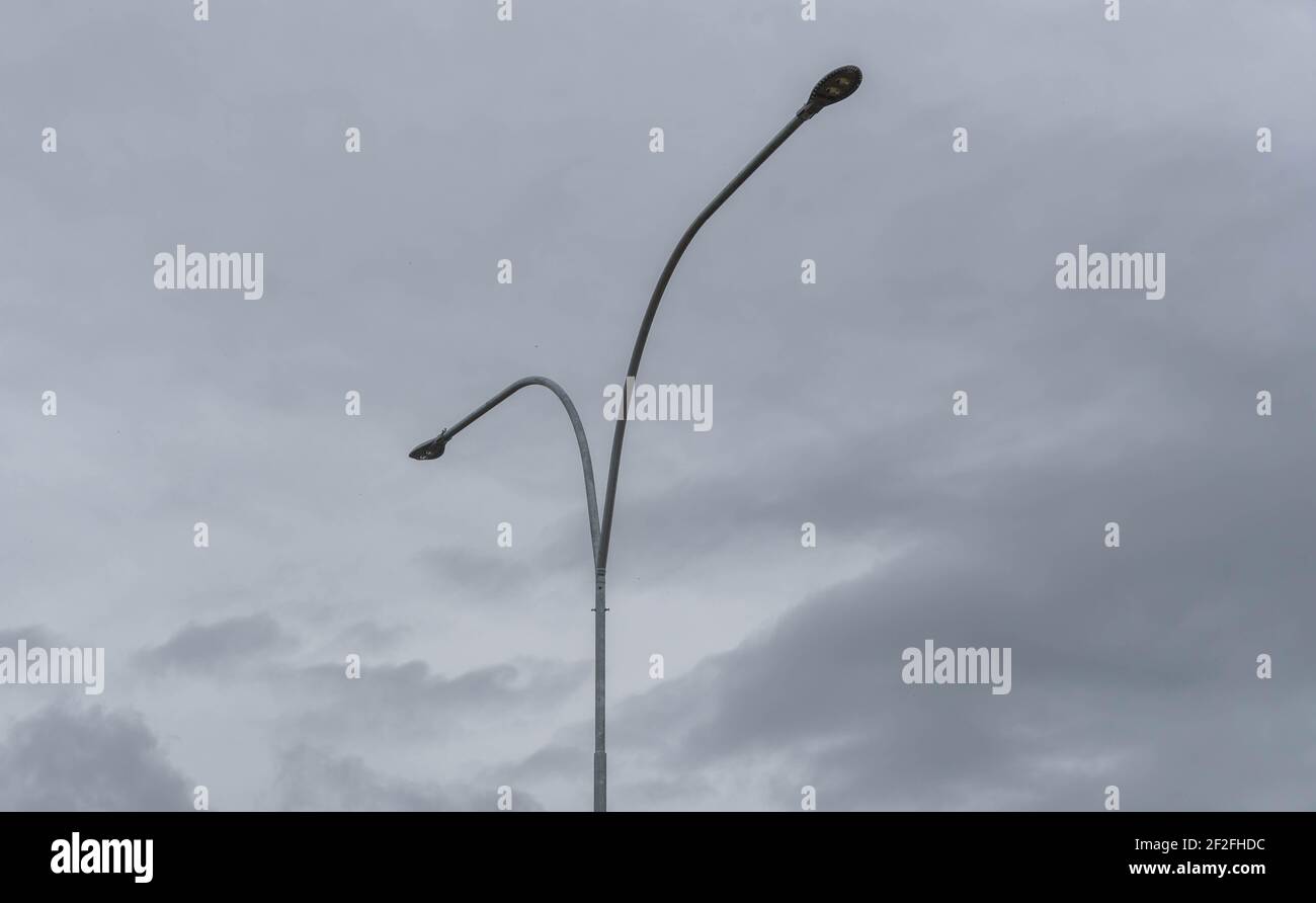 Public streetlights. Lighting infrastructure on public roads ...