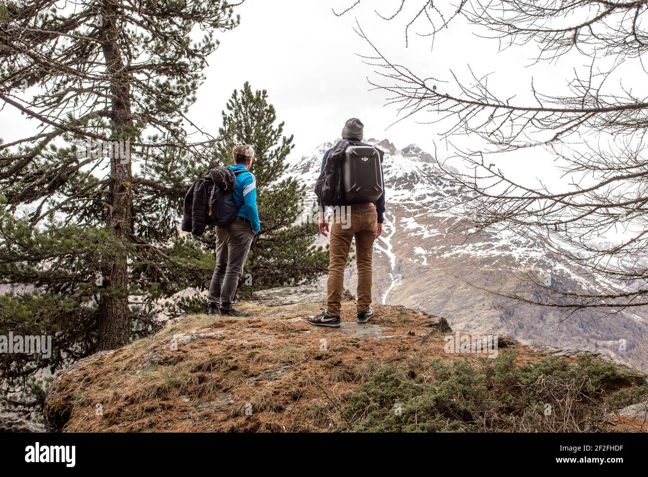 Two men in nature Stock Photo - Alamy