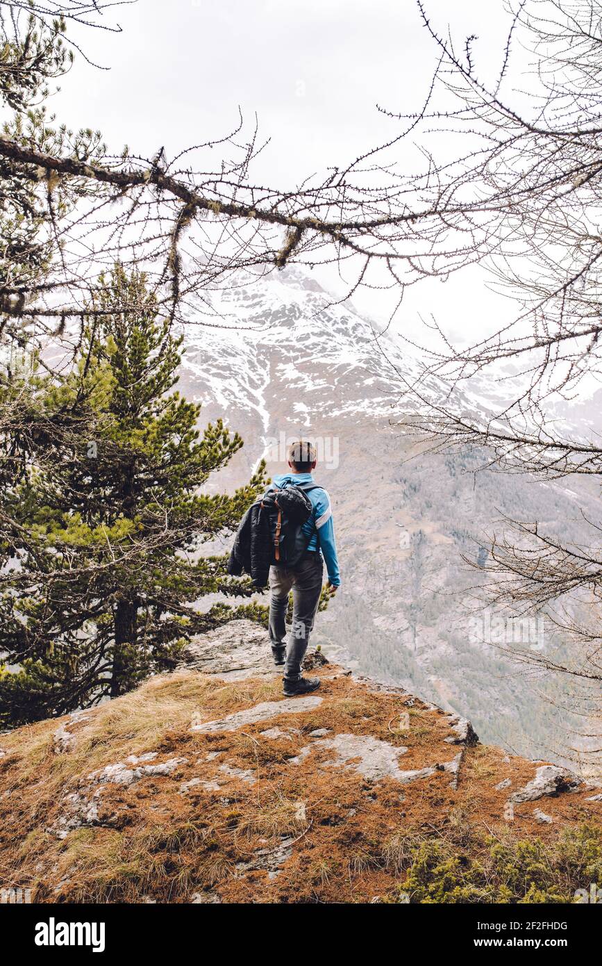 Man in nature Stock Photo - Alamy