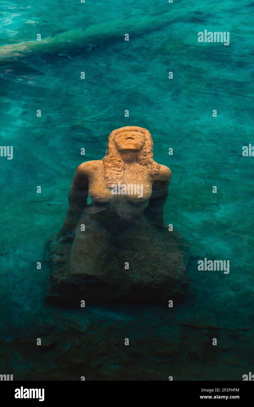 Blue lake - mermaid Stock Photo - Alamy