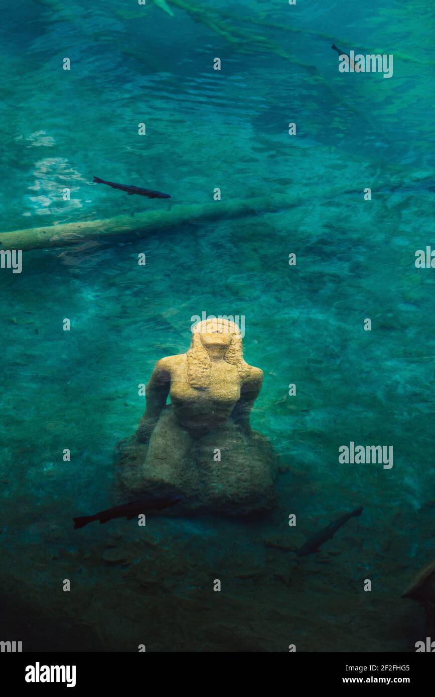 Blue lake - mermaid Stock Photo - Alamy