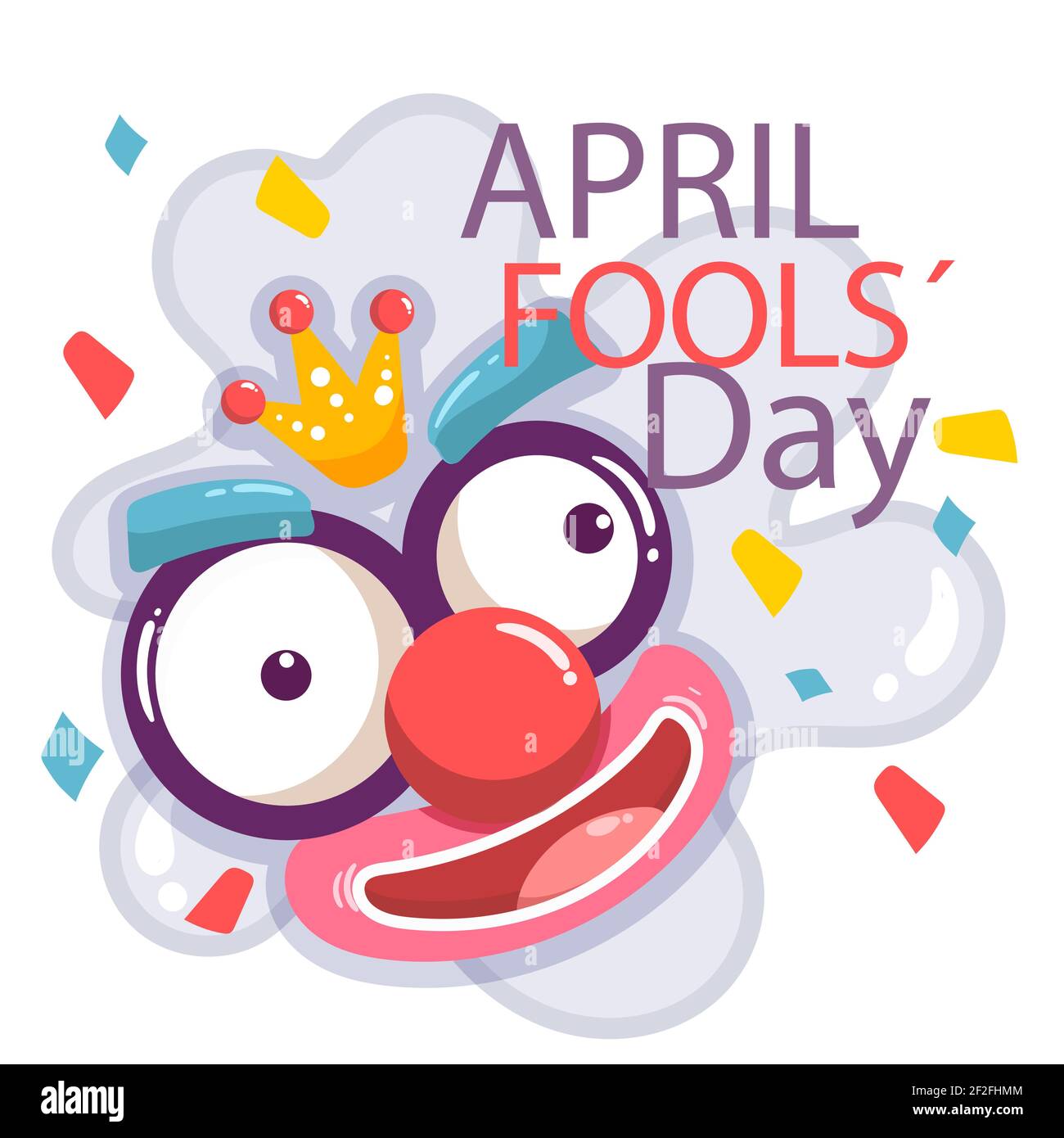 Hand drawn april fools day illustration Vector illustration Stock ...