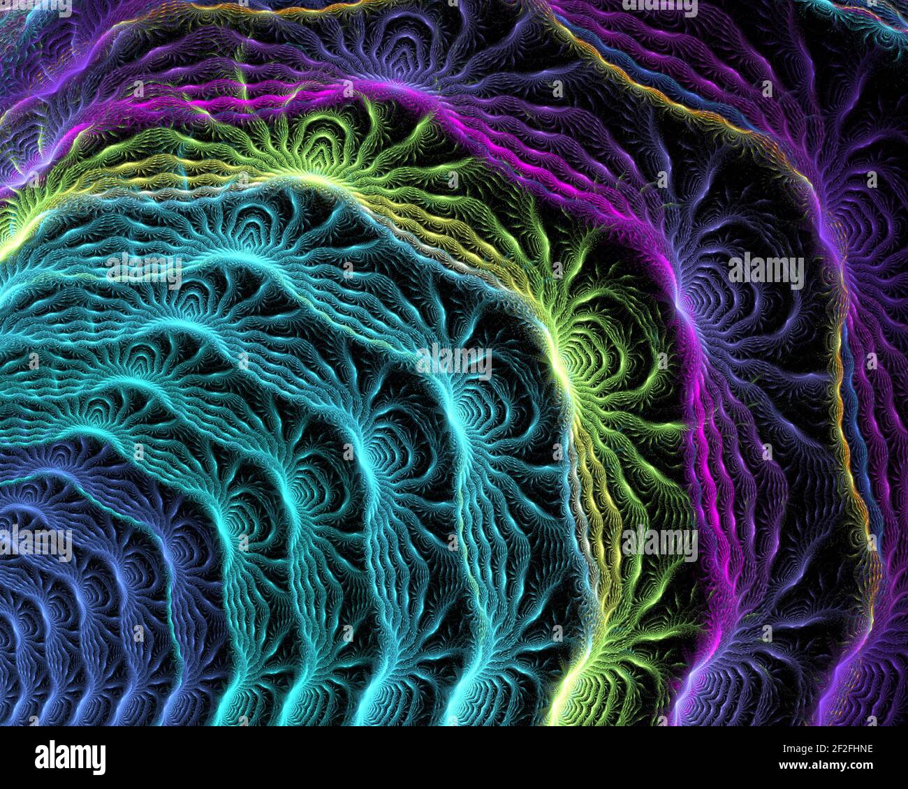 Spiral digital art. An abstract computer generated modern spiral ...