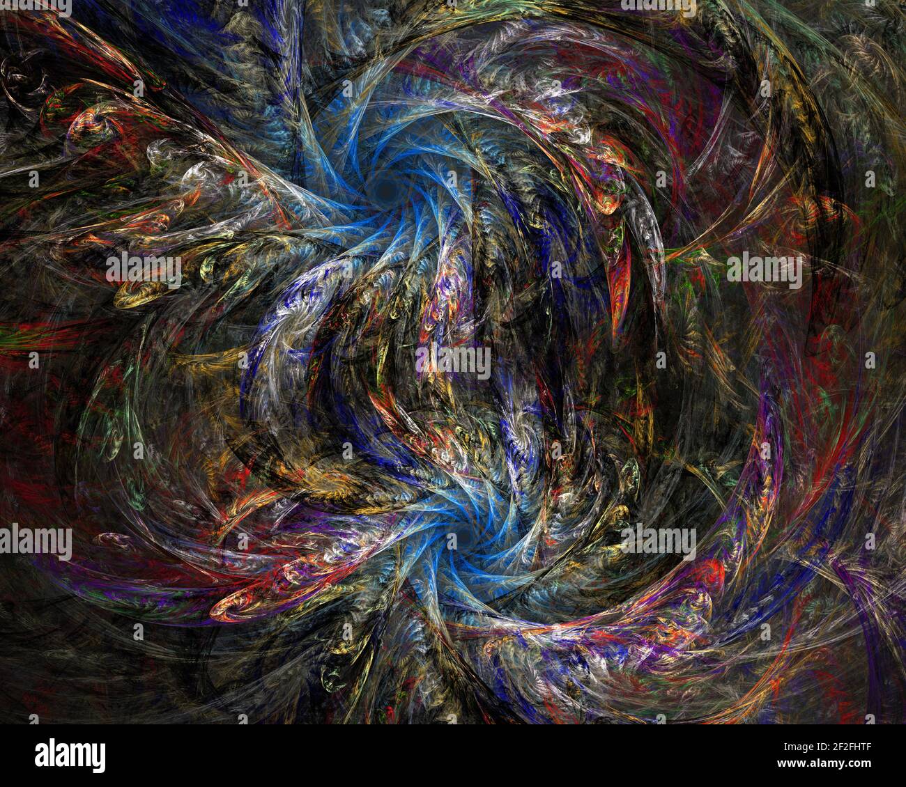 Spiral digital art. An abstract computer generated modern spiral ...