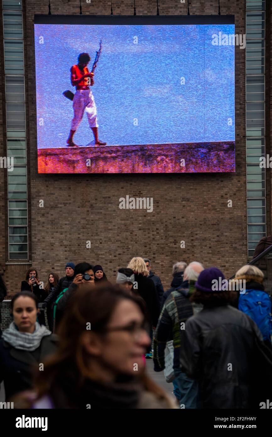 Steve McQueen video outside the first major exhibiton of his work for ...