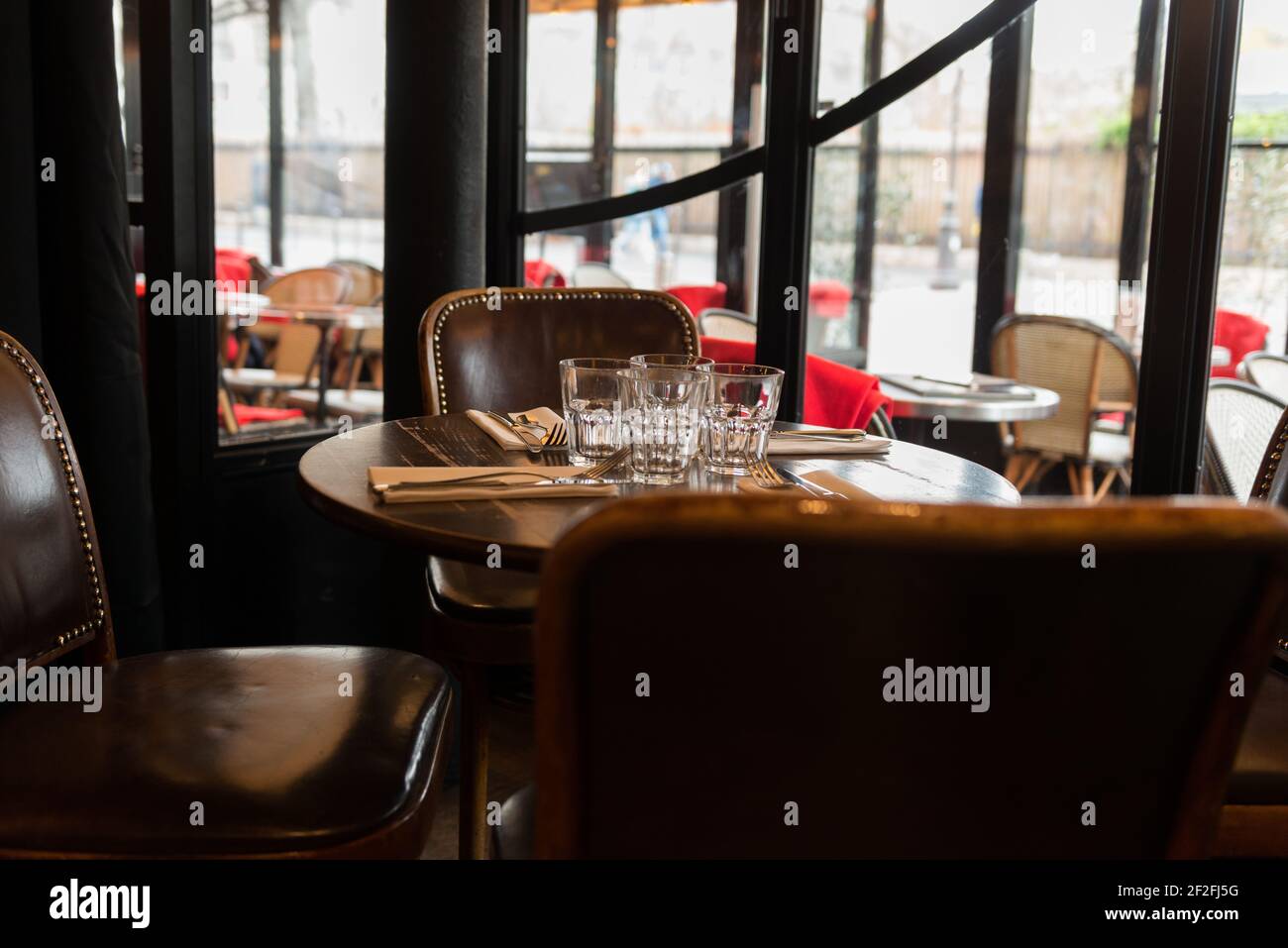 Inside french cafe bistro hi-res stock photography and images - Alamy