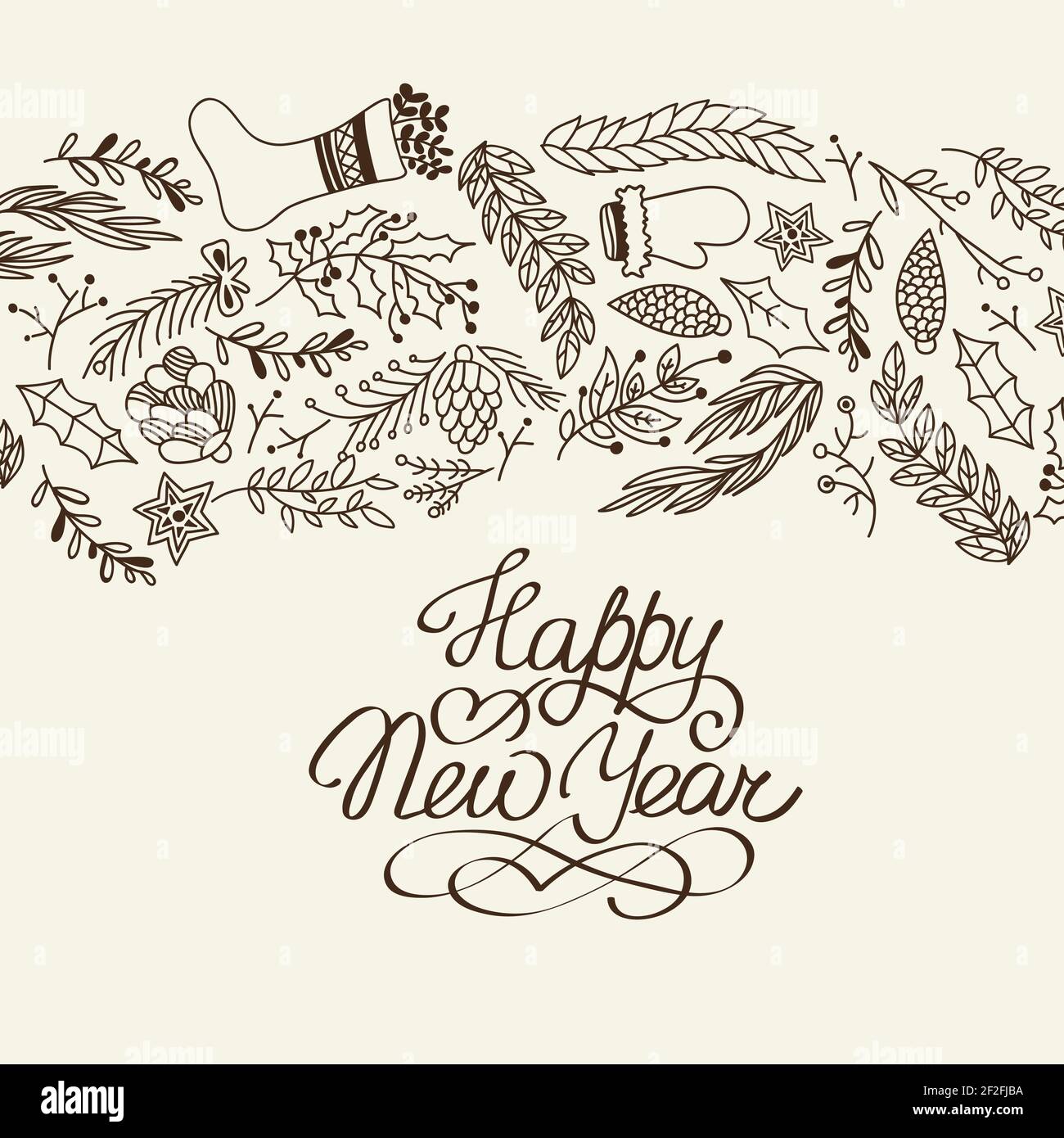 Christmas Hand drawing design concept. Vector Illustration, eps10 ...