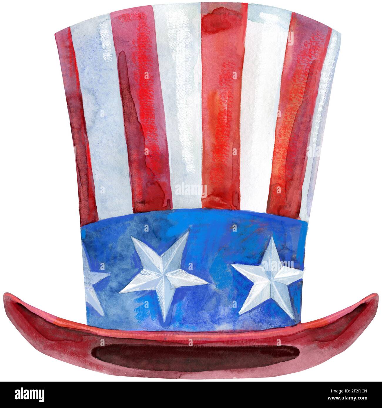 Stylized Uncle Sam Hat in the colors of the American flag. Suitable for ...
