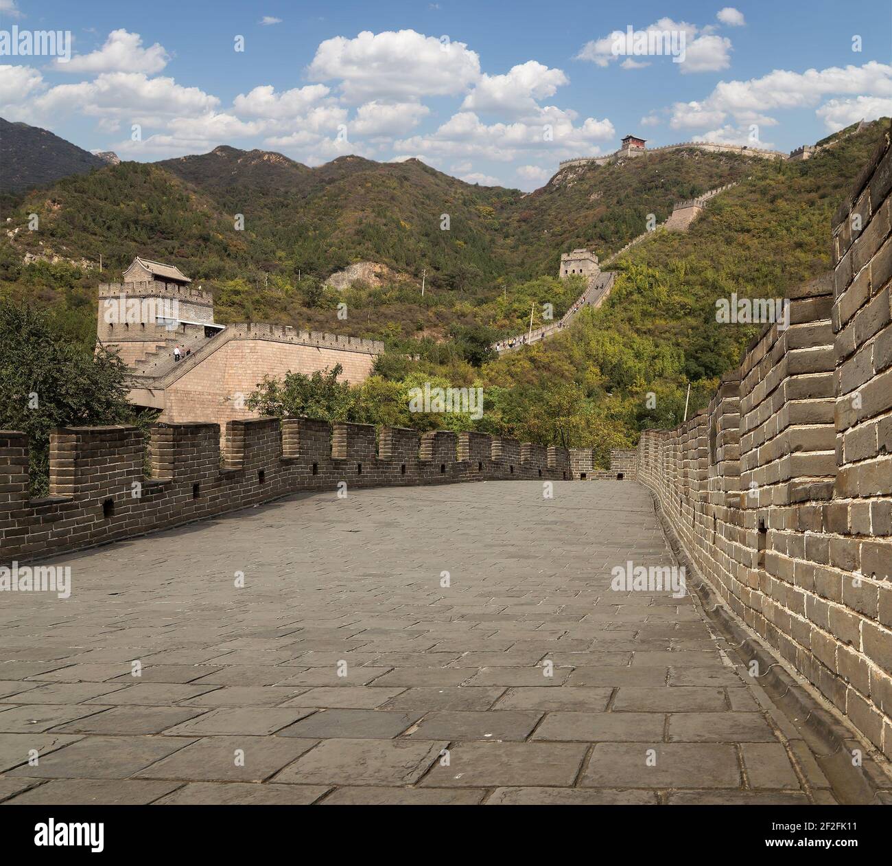 View of one of the most scenic sections of the Great Wall of China ...