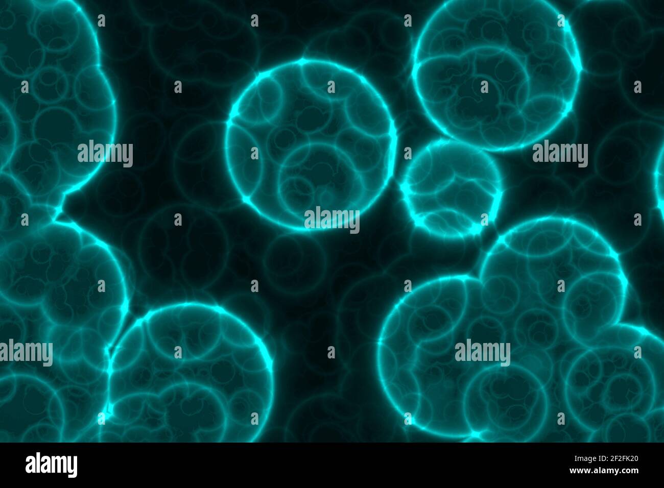 artistic modern light blue big amount of biological micro organisms ...